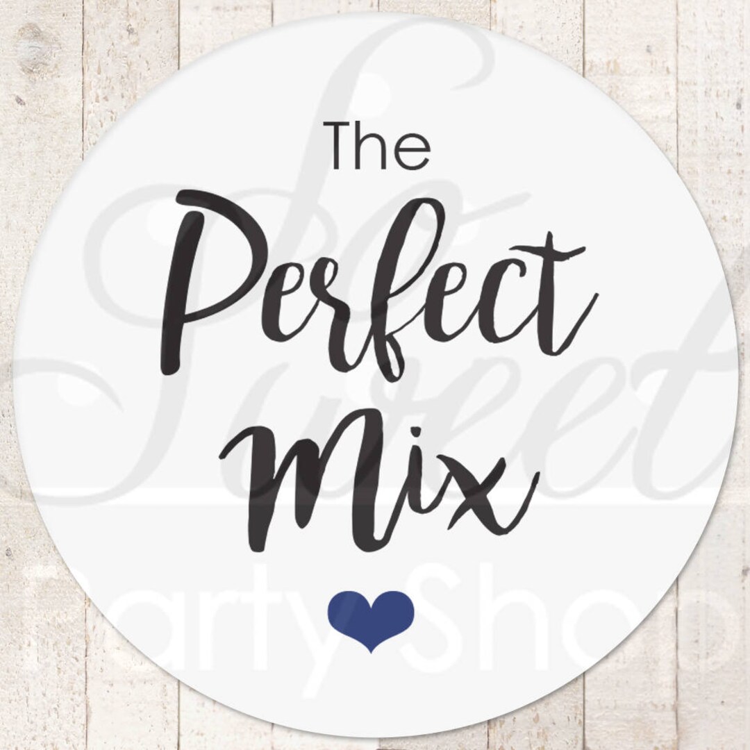 Perfect Mix Wedding Labels, Wedding Favor Stickers, Treat Bag Sticker ...
