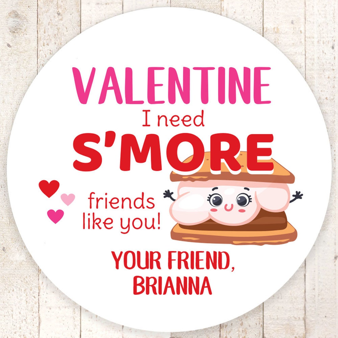 Smores Valentines Day Stickers, Kids Valentines School Valentines Day ...
