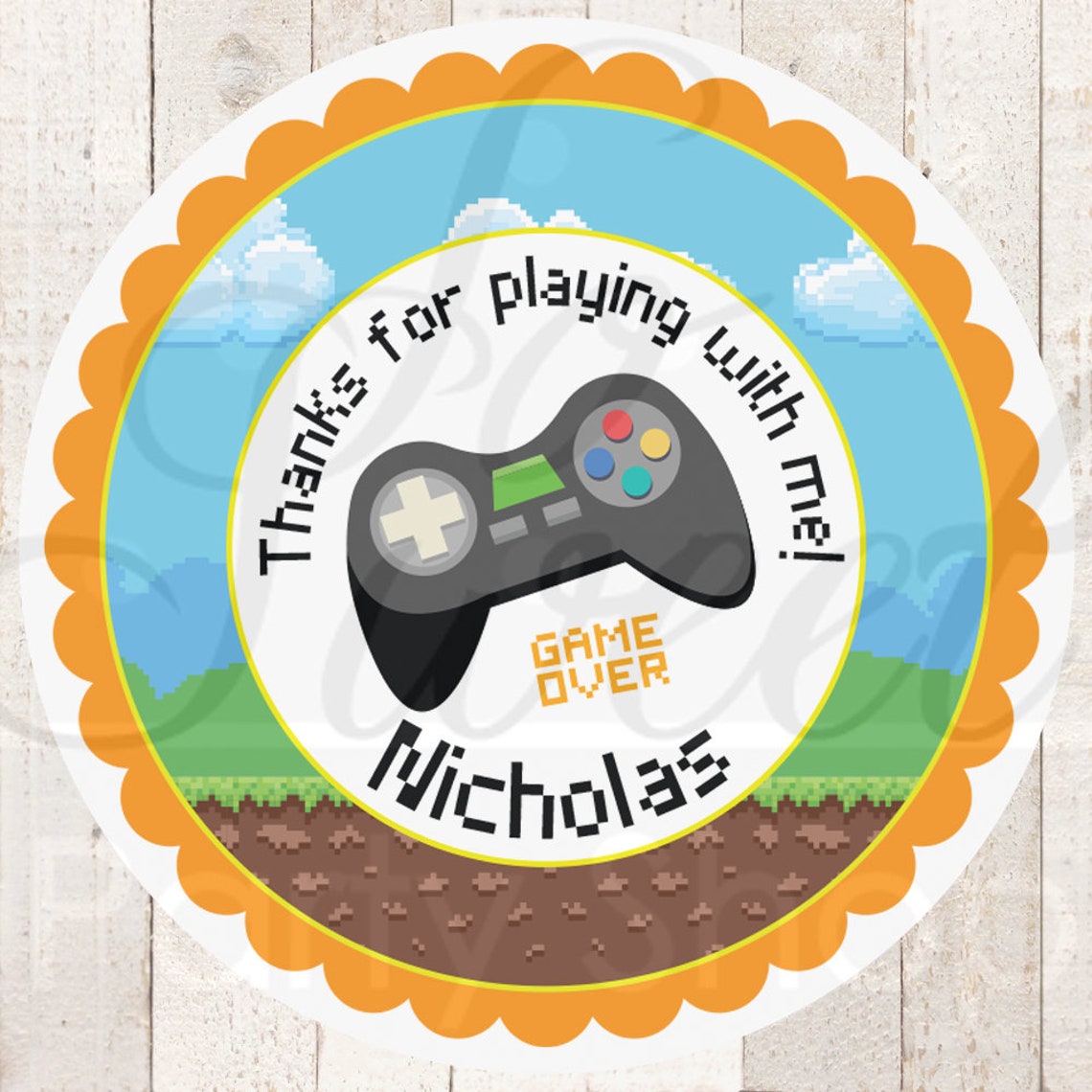 Video Game Birthday Party Favor Stickers Gaming Party Favor - Etsy