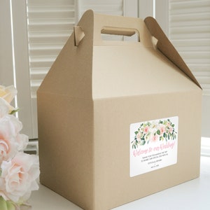 Wedding Welcome Bag Gable Box Stickers Wedding Out of Town Guest Thank You Stickers Wedding Gift ...