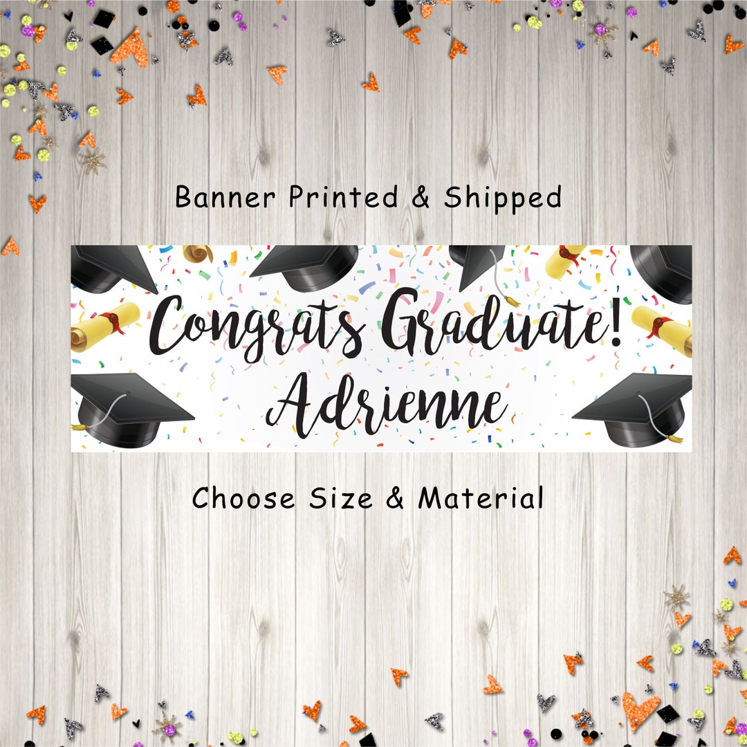 Graduation Banner, Class of 2024 Banner, High School Graduation Banner ...