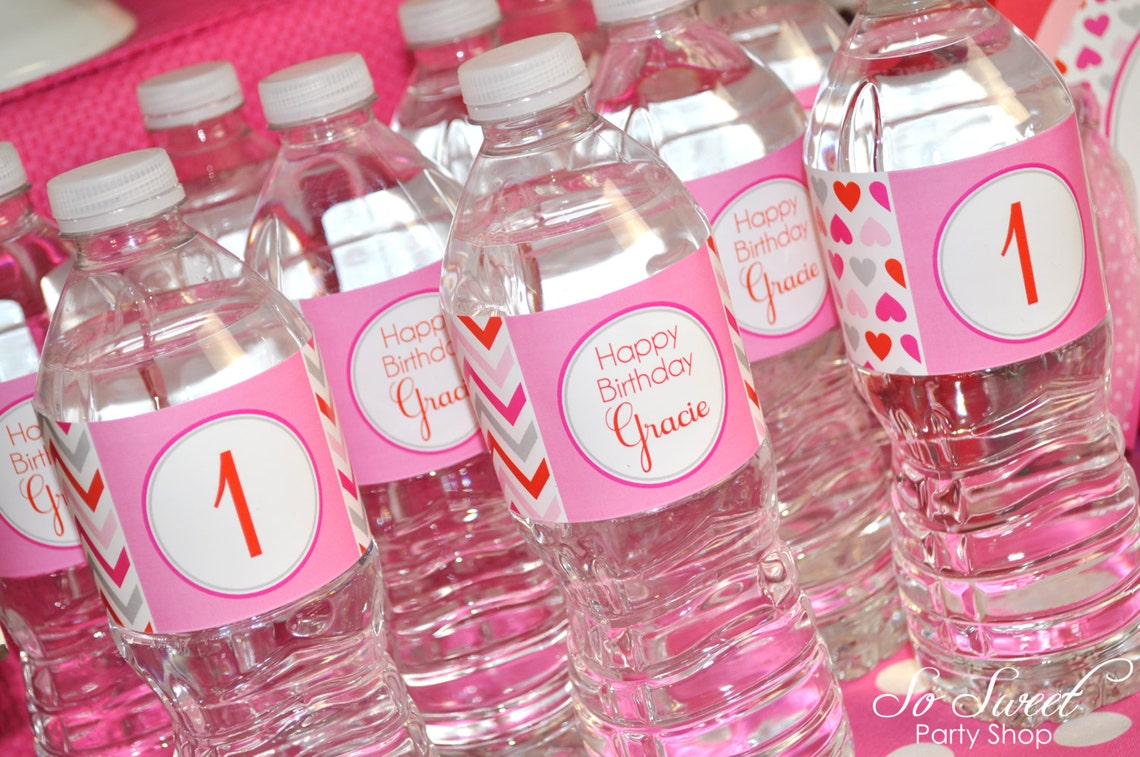 Valentine's Day Water Bottle Labels, Valentine Birthday, Valentine's ...