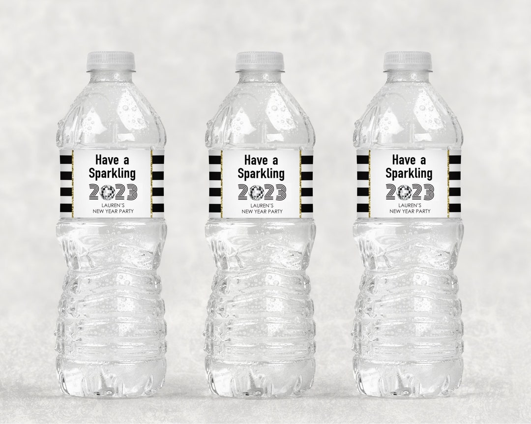 New Years Water Bottle Labels New Years Eve 2021 Water Bottle - Etsy