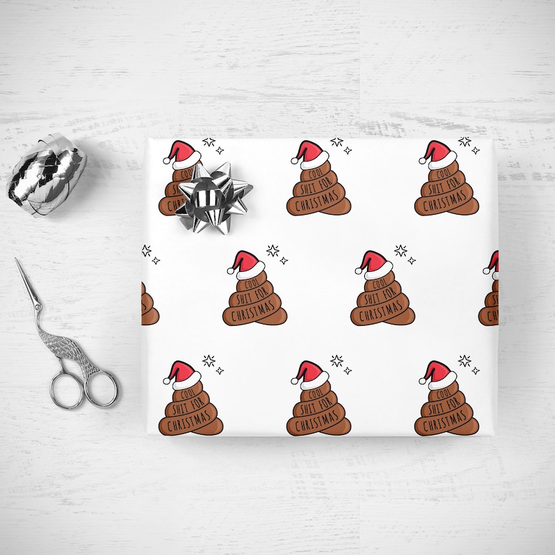Funny Wrapping Paper Poop Cool Shit for Christmas Gift Wrap - Etsy