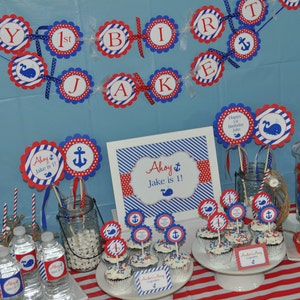 Nautical Food Label Tent Cards Buffet Labels, Placecards Nautical ...