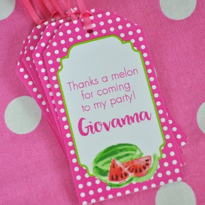 Watermelon Party Favor Tags, Thank You Tags, Party Favors, Hang Tags ...