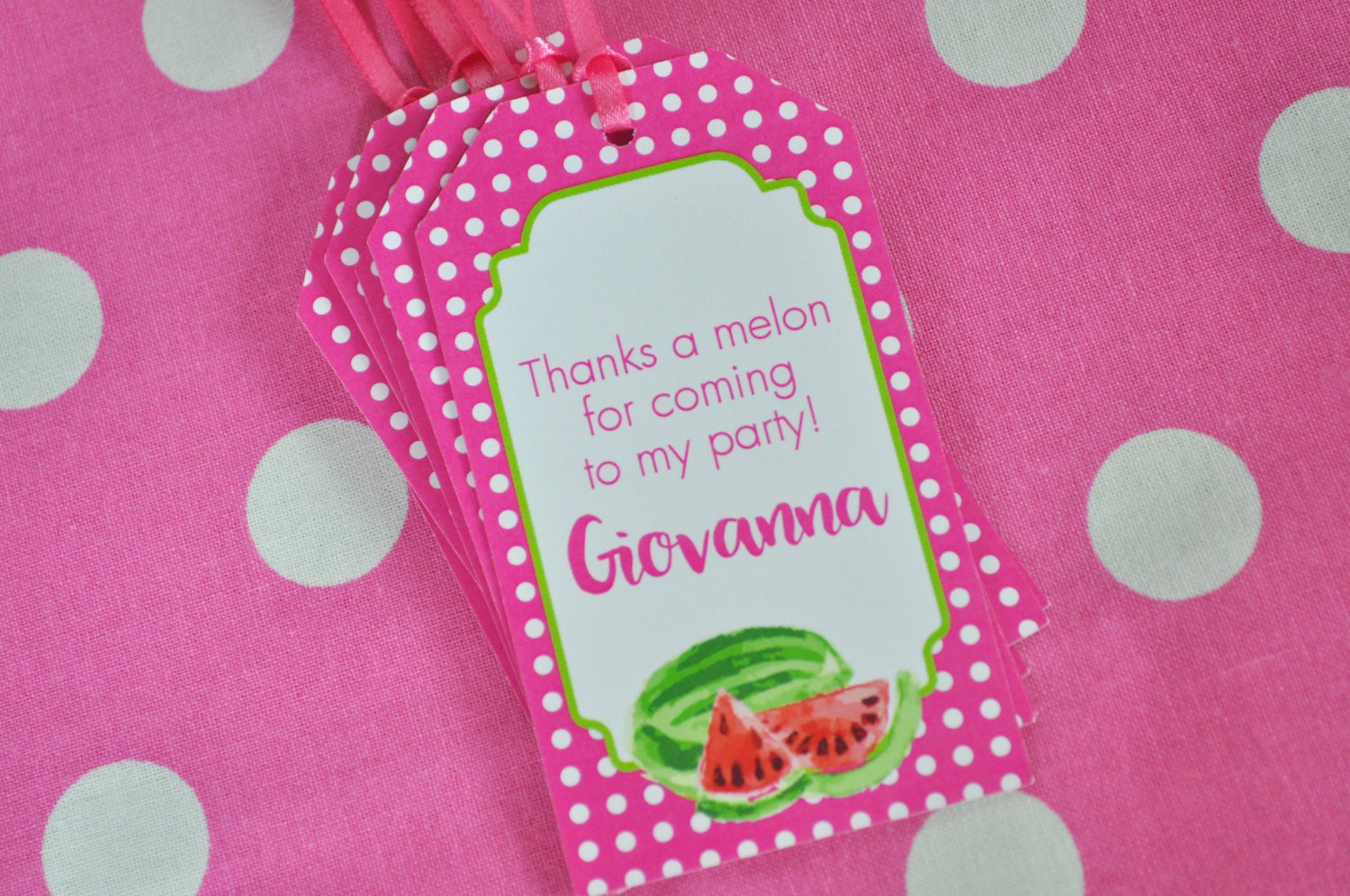 Watermelon Party Favor Tags Thank You Tags Party Favors - Etsy