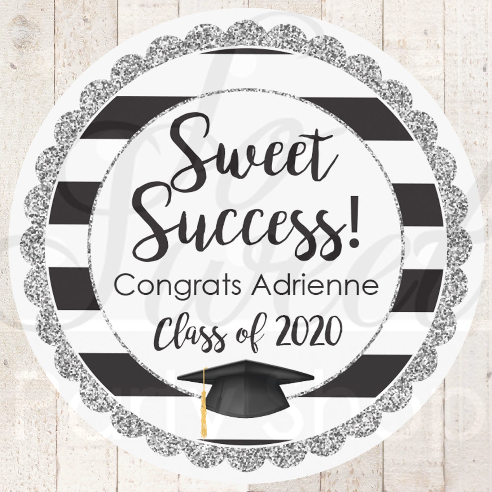 Graduation Party Favor Stickers Sweet Success Congrats Grad | Etsy