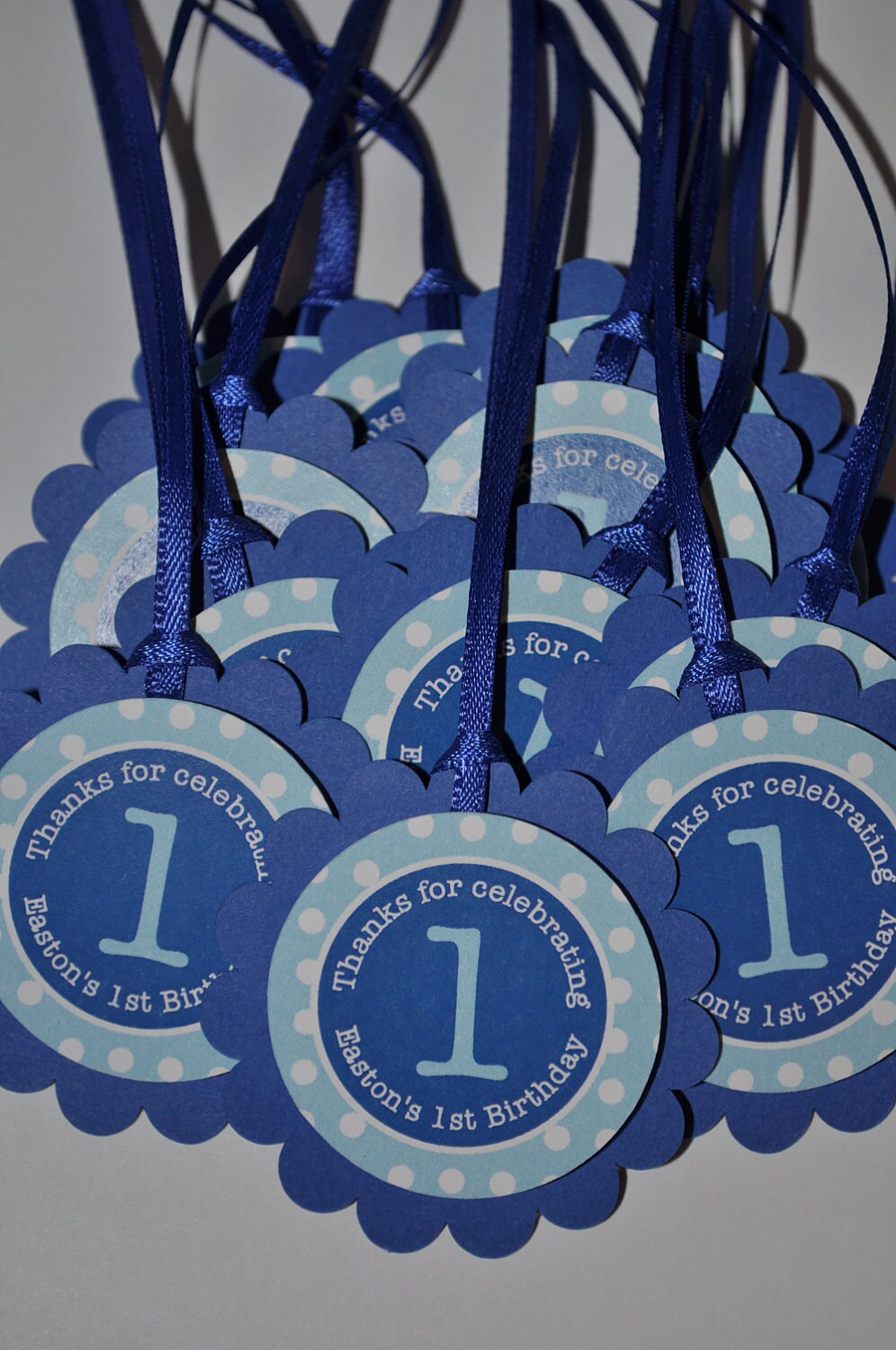 Birthday Party Favor Tags Boys 1st Birthday Favors Dark - Etsy