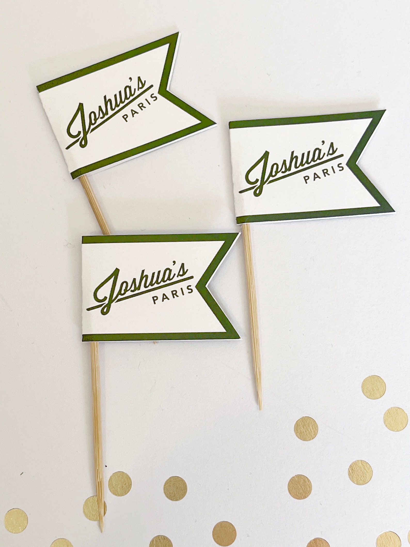 Business Logo Cupcake Flags Toothpick Flags Personalized Corporate Logo ...