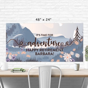 Retirement Banner, Happy Retirement Decorations, It's Time for ...