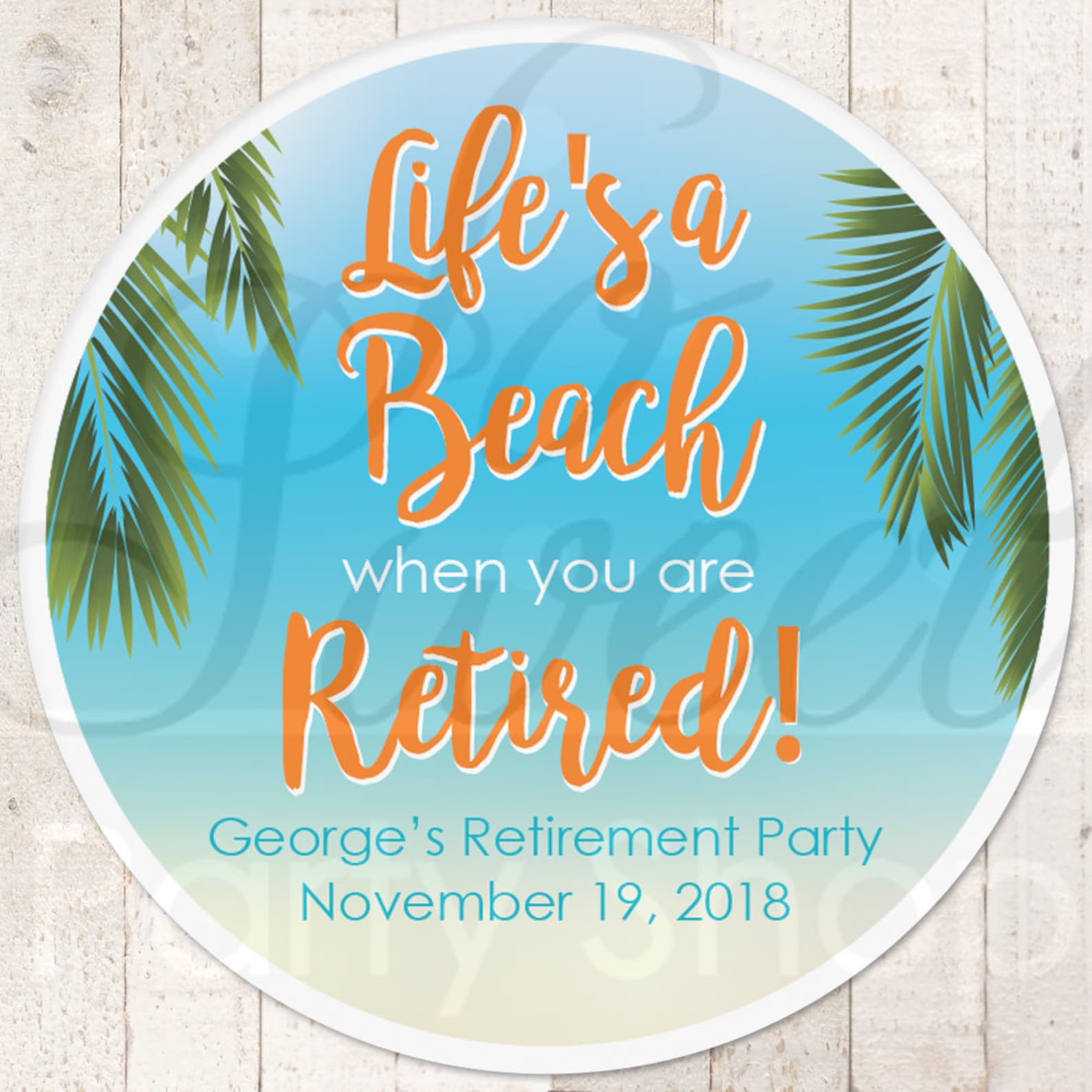 Retirement Favors Stickers Retirement Party Life's a - Etsy