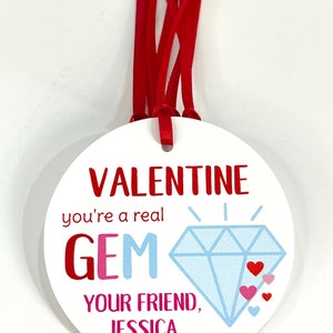 Ring Pop Valentine Tags, You're a Real Gem School Valentines Day Cards ...