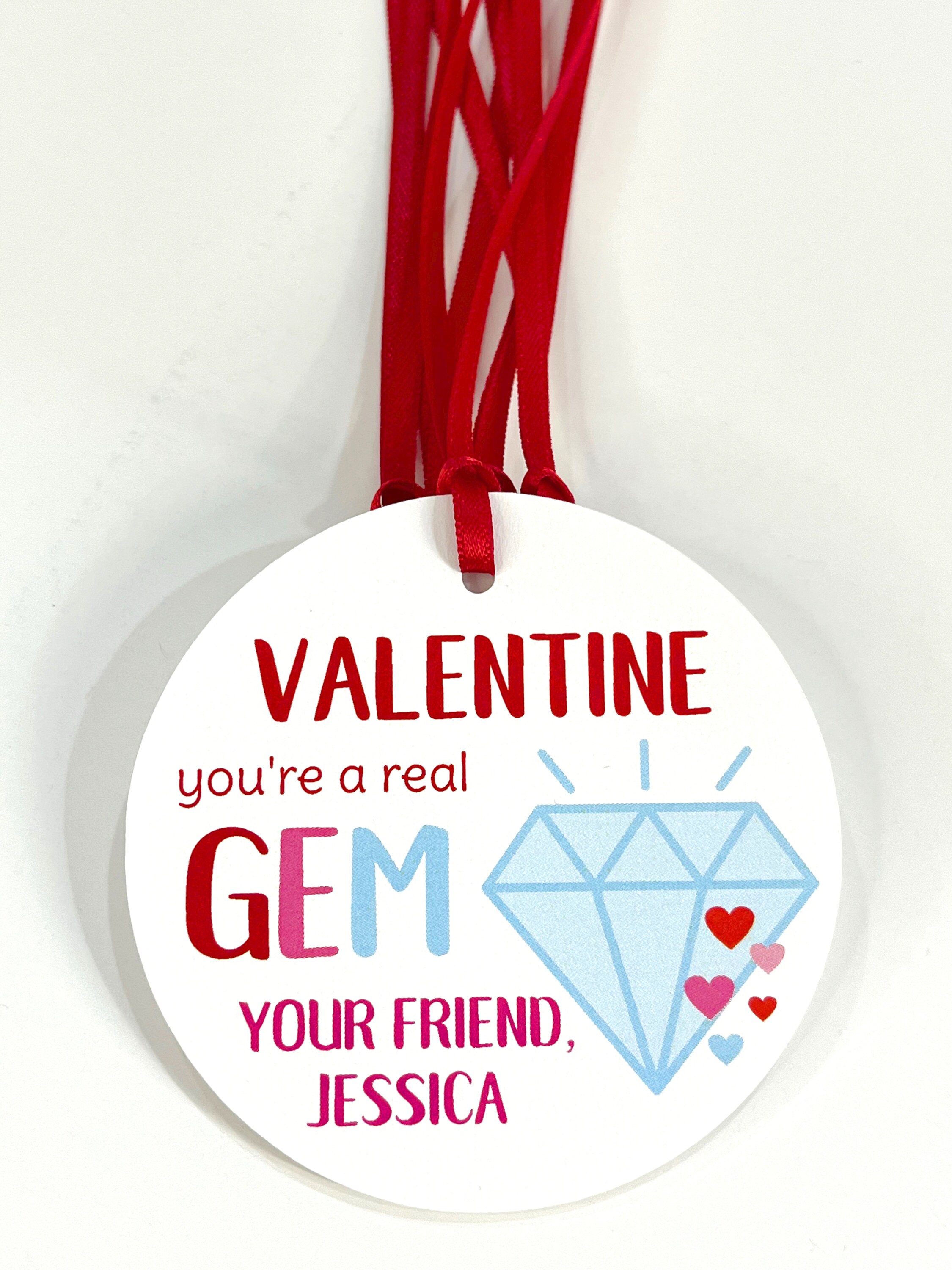 Ring Pop Valentine Tags, You're a Real Gem School Valentines Day Cards ...