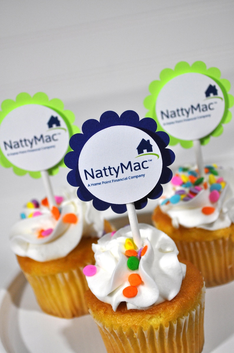 Corporate Logo Cupcake Toppers Business Logo Branded Cupcake Toppers ...