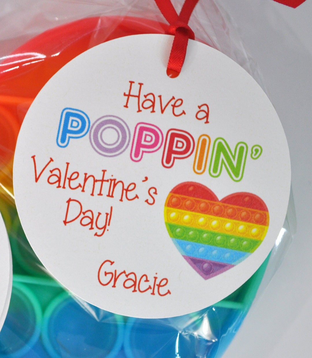 Pop It Valentine Tags, Kids School Valentines Day Pop It Tags ...