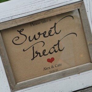 Rustic Wedding Sweet Treat Sign, Rustic Wedding Sign, Bridal Shower ...