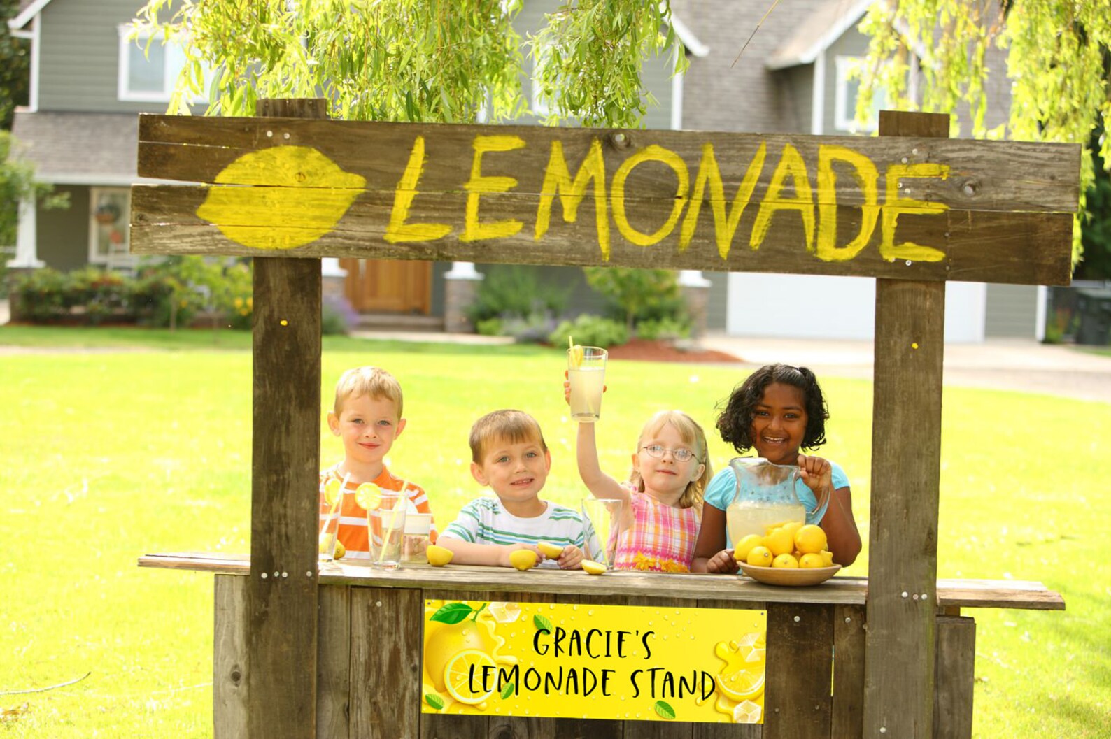 Lemonade Stand Sign Banner Personalized Outdoor Vinyl Banner | Etsy