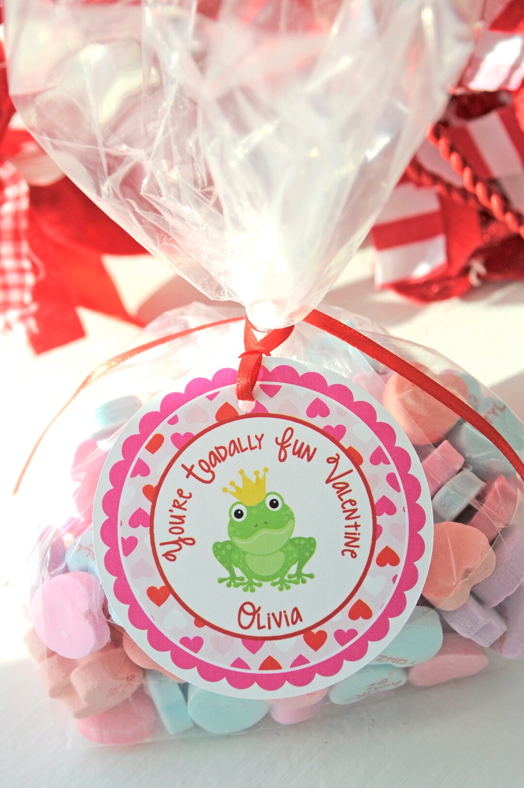 Toad Valentines Bag Tags Kids Valentine's Day Treat Tags, Valentines ...