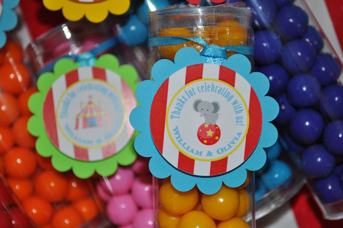 Circus Party Favor Tags Carnival Birthday Circus Birthday - Etsy