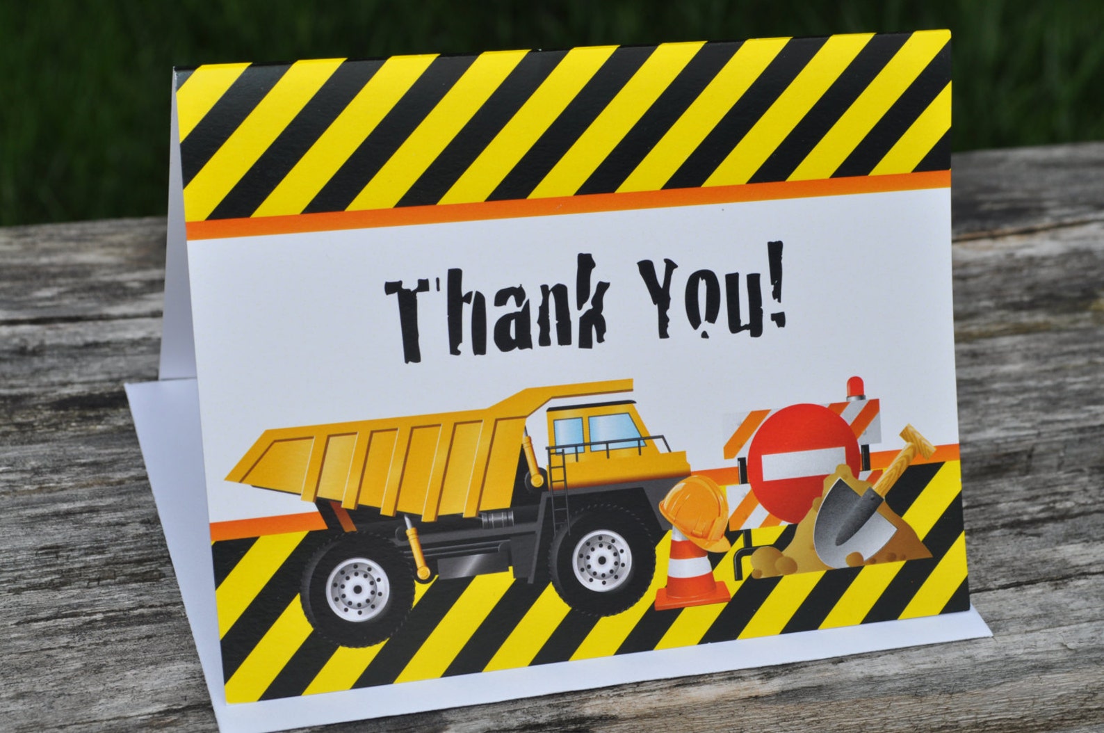 Construction Birthday Thank You Cards Boys 1st Birthday - Etsy