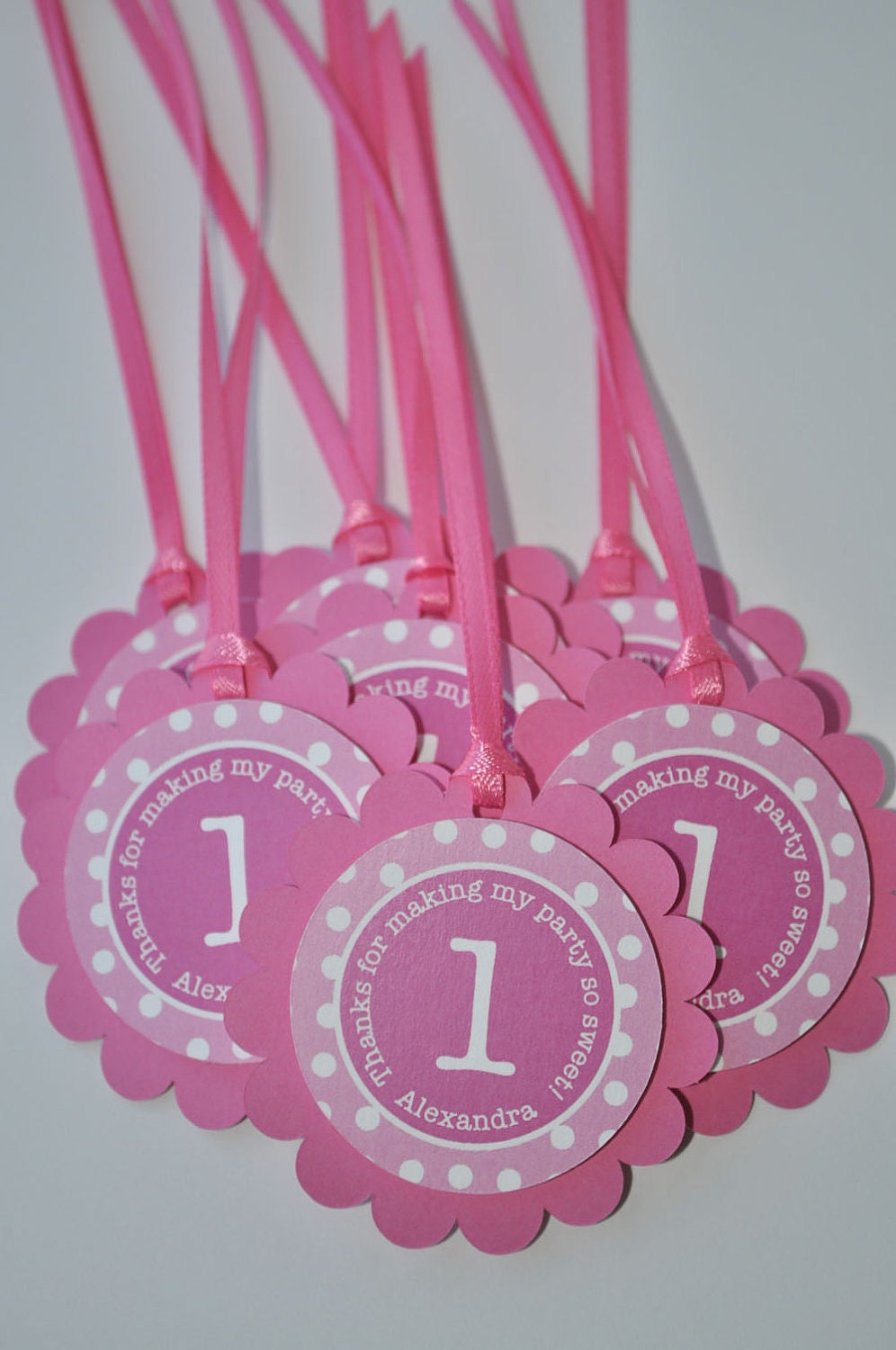 Girls 1st Birthday Party Favor Tags Thank You Favor Tags - Etsy