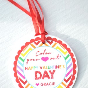 Crayon Valentine Tags, Color Your Heart Out Valentine Kids Valentine's ...