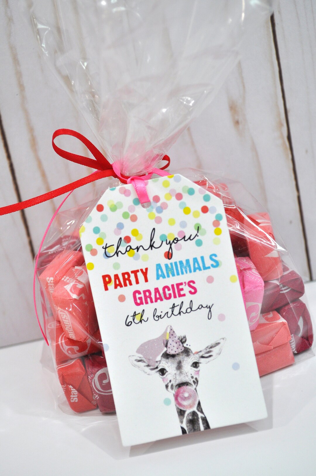 Party Animals Birthday Favor Tags, Zoo Animal Birthday Party, Wild ...