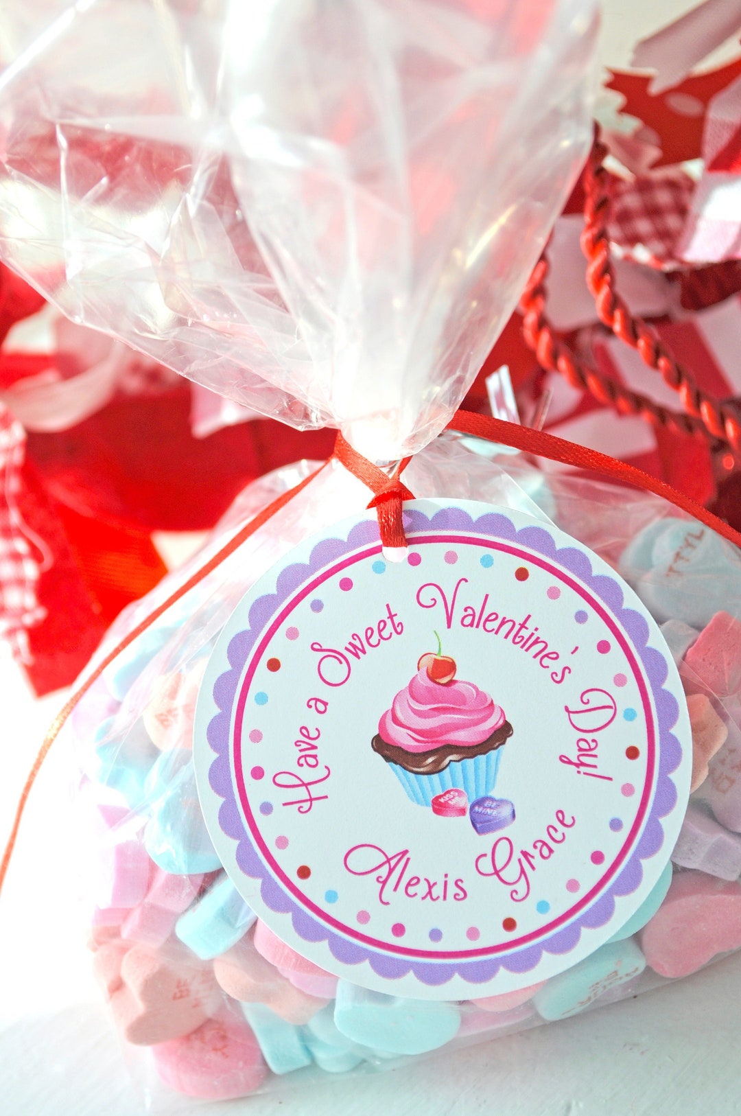 Valentine's Day Treat Tags, Valentines Day Favor Tags, Classroom ...