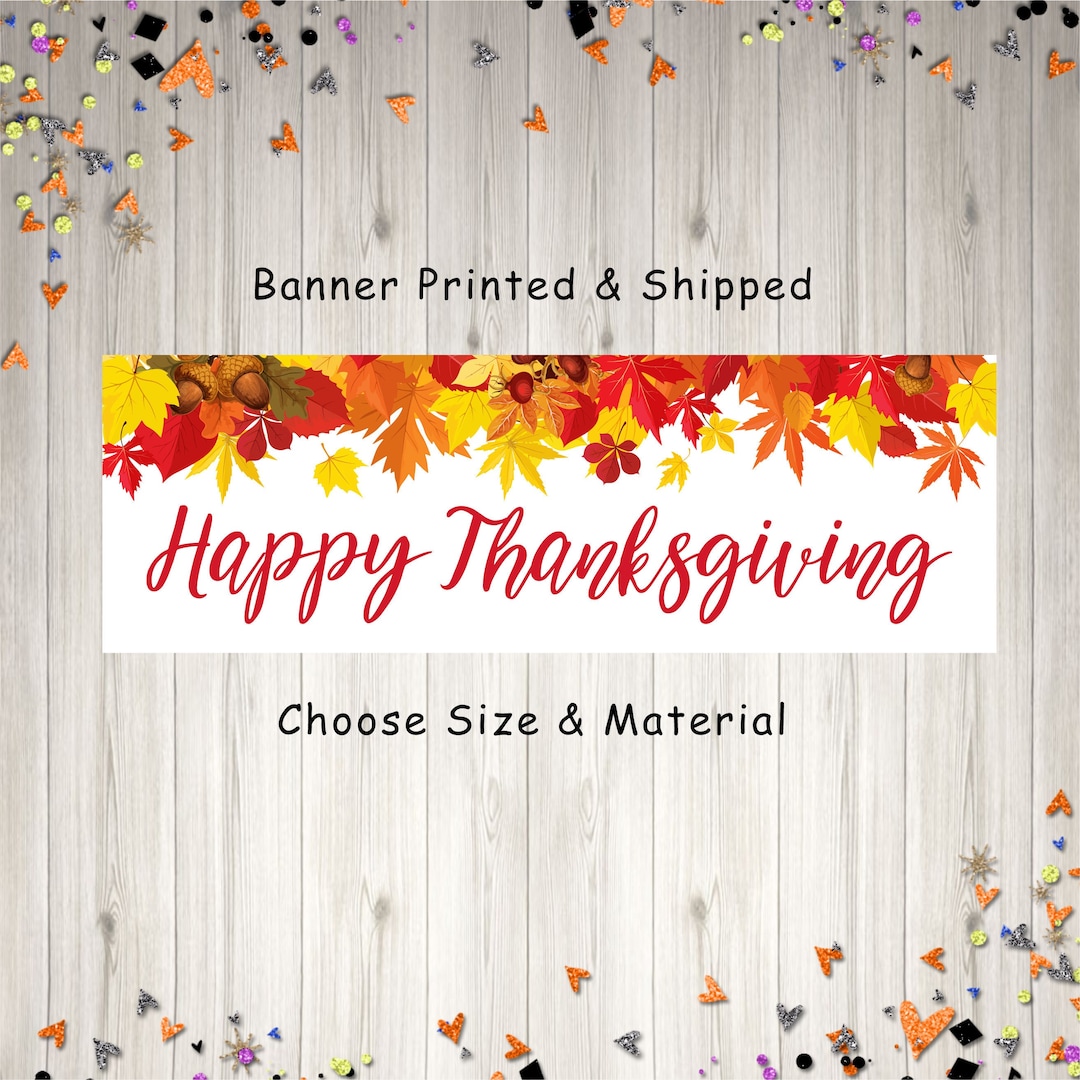 Happy Thanksgiving Banner Thanksgiving Sign Decorations Fall Home Decor ...