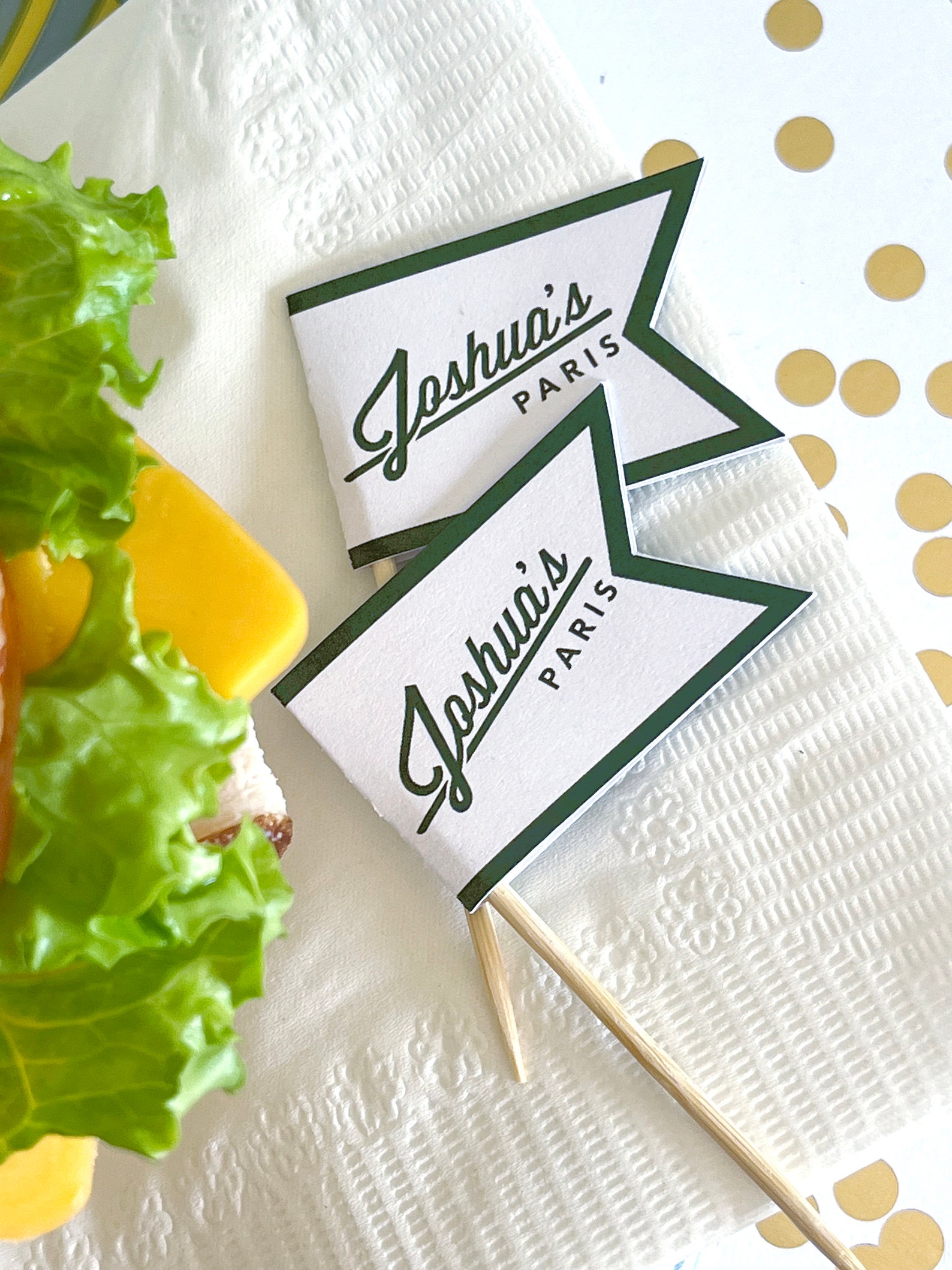 Business Logo Cupcake Flags Toothpick Flags Personalized Corporate Logo ...