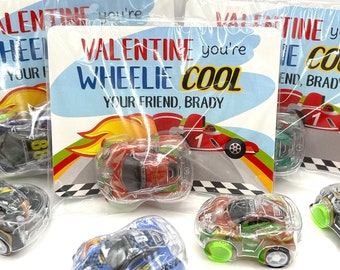 Valentines Day Race Cars Favors Wheelie Cool Friend Valentines Day ...