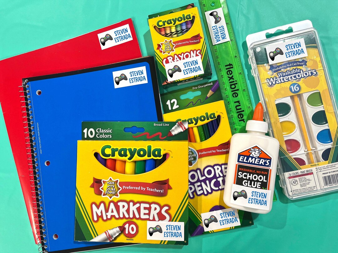 Custom School Labels Name Sticker School Supply Custom Labels ...
