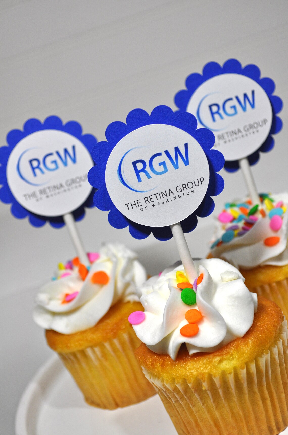 Personalized Corporate Logo Promotional Cupcake Toppers Logo - Etsy