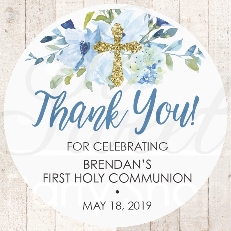 First Holy Communion Favor Stickers Boys 1st Holy Communion - Etsy