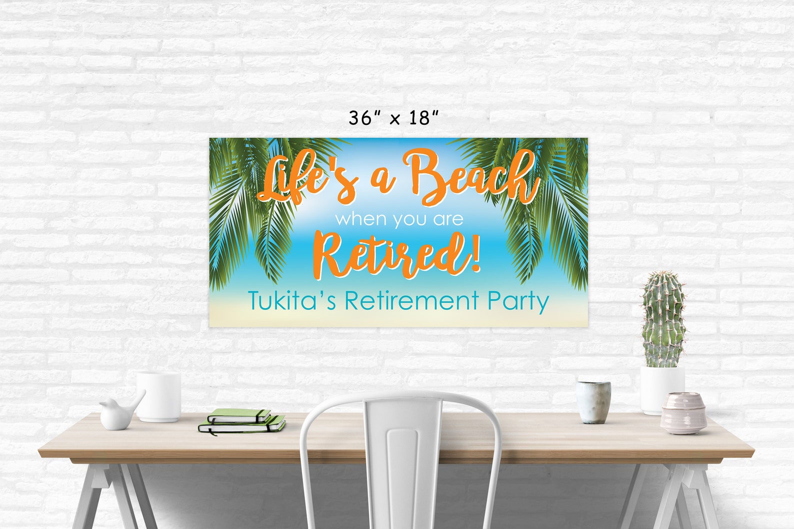 Beach Retirement Banner, Happy Retirement Banner, Life's a Beach ...