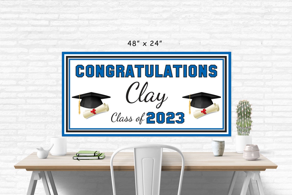 College Graduation Party Banner High School Graduation Banner - Etsy