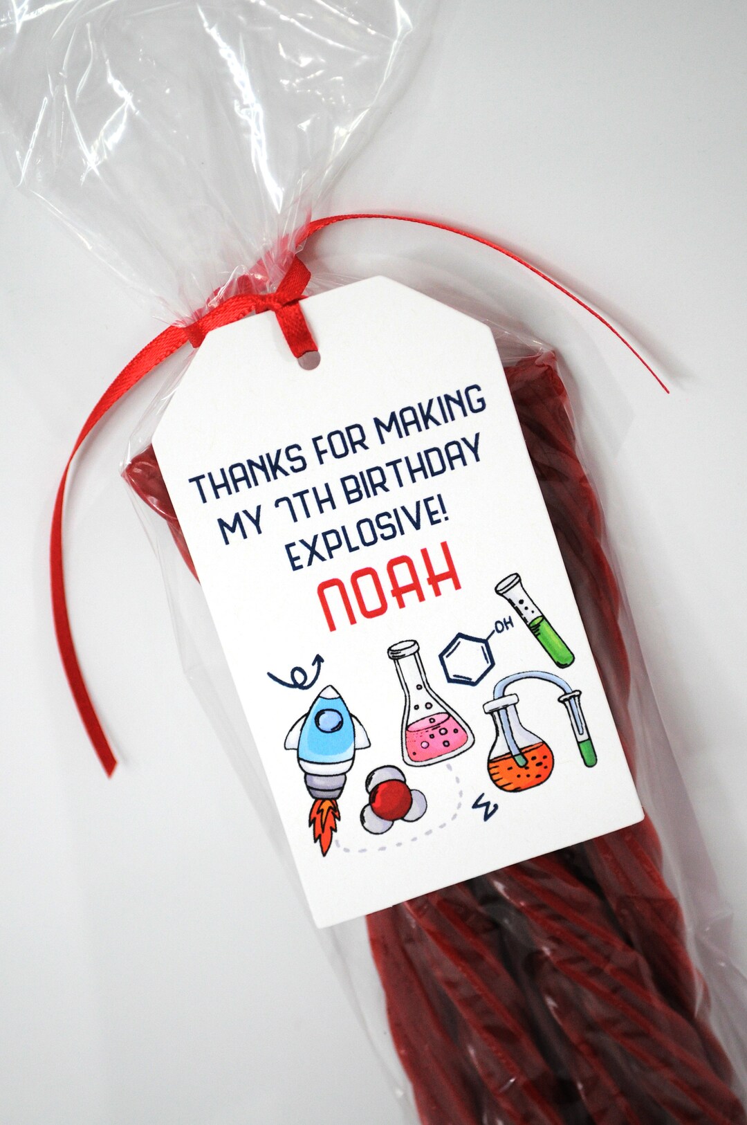 Science Birthday Party Favor Tags, Mad Scientist Birthday Party Favor ...