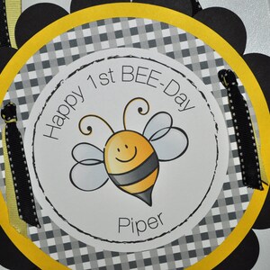 Bee Birthday Party Favor Tags, Bumble Bee Birthday Party Thank You Tags ...