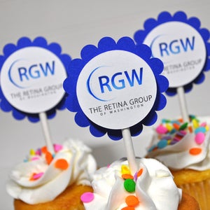 Corporate Logo Promotional Cupcake Toppers Logo Branded Cupcake Toppers ...