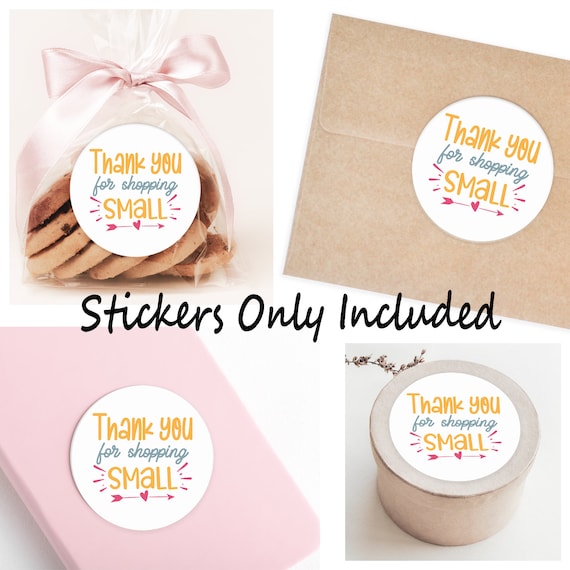 Small Business Package Stickers 2.5" Thank You For Shopping Small ...
