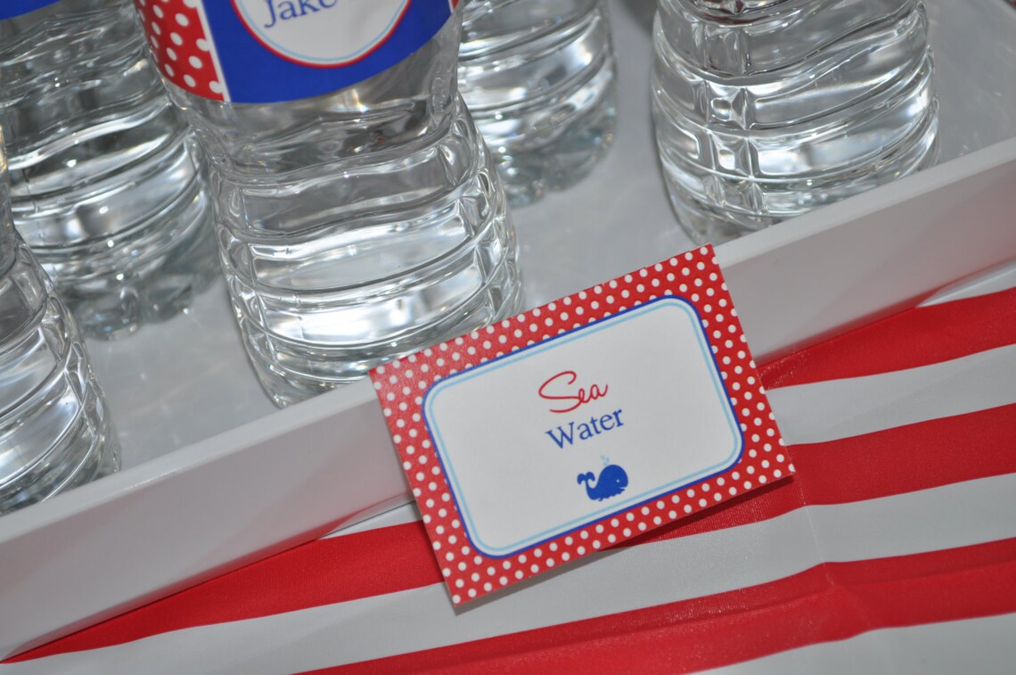 Nautical Food Label Tent Cards Buffet Labels Placecards - Etsy