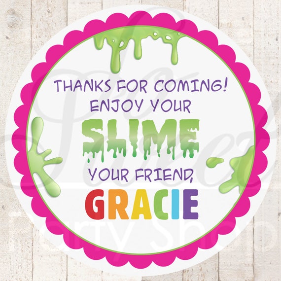 Slime Party Stickers, Slime Favors, Slime Party Favor Labels, Party ...
