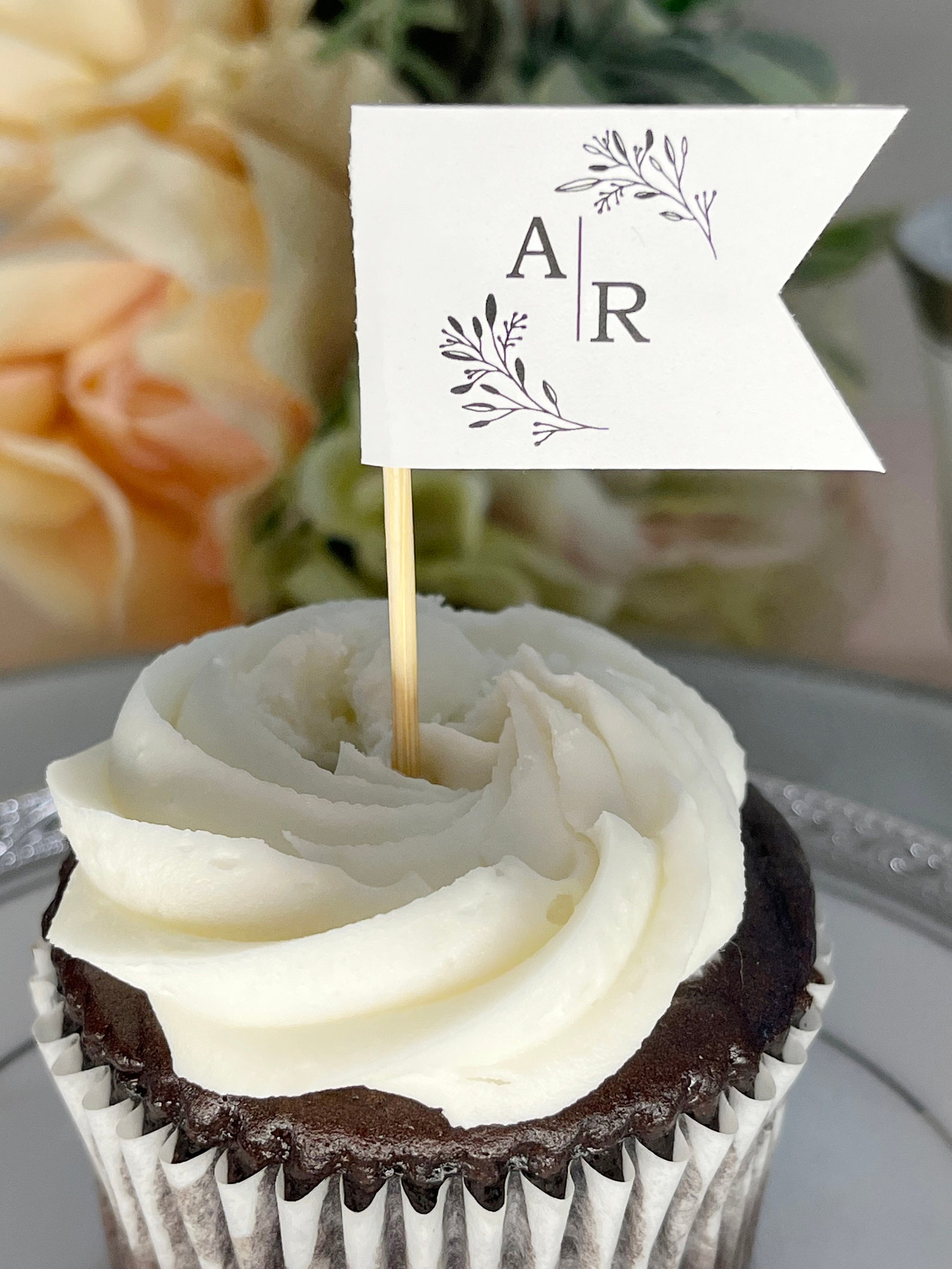 Wedding Cupcake Flags Toothpick Flags Personalized Cupcake Flags Custom ...