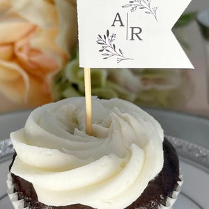 Wedding Cupcake Flags Toothpick Flags Personalized Cupcake Flags Custom ...