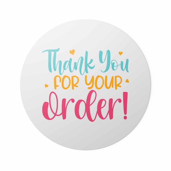 Thank You for Order Stickers - Etsy