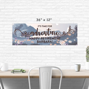 Retirement Banner, Happy Retirement Decorations, It's Time for ...