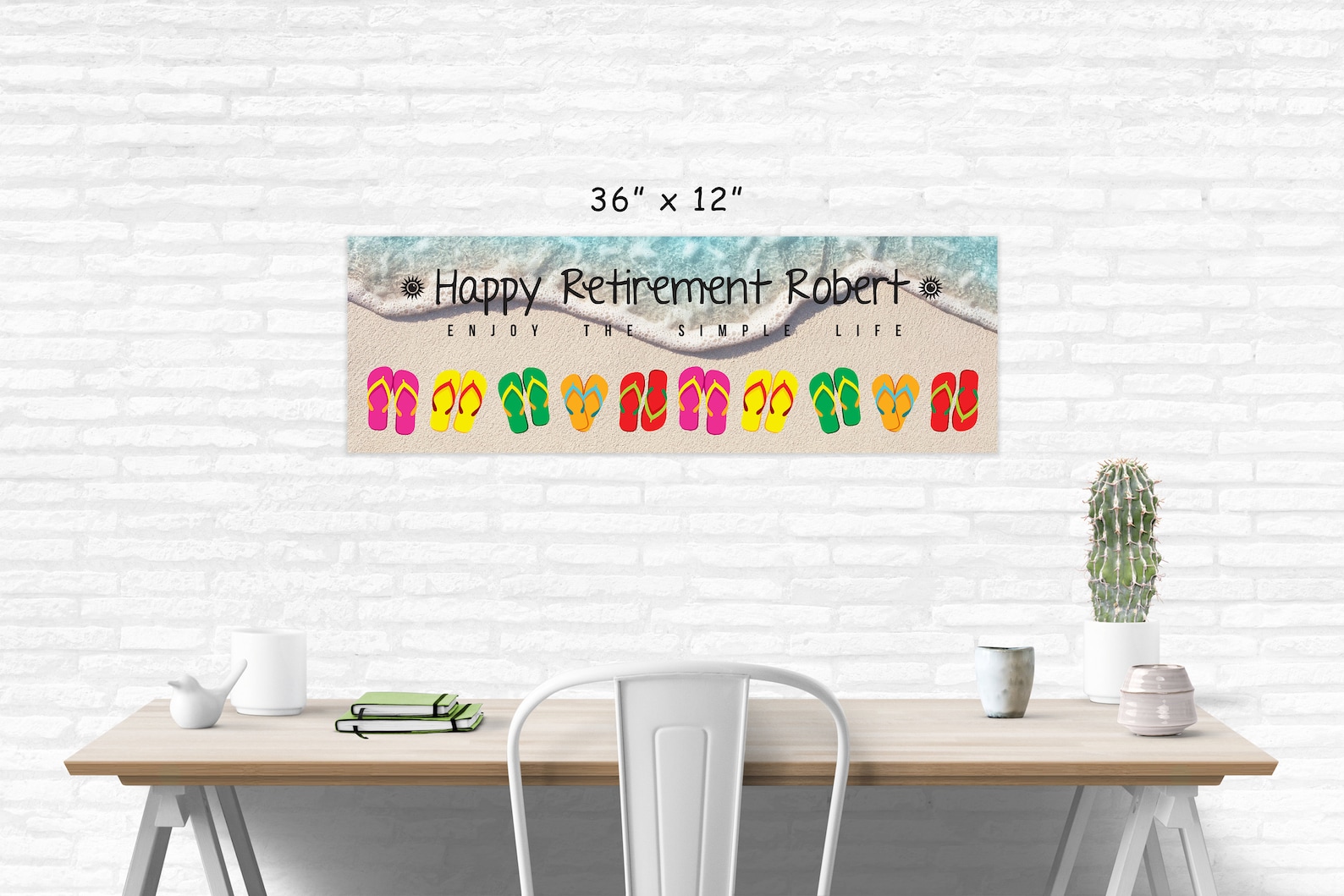 Personalized Beach Retirement Banner Happy Retirement - Etsy