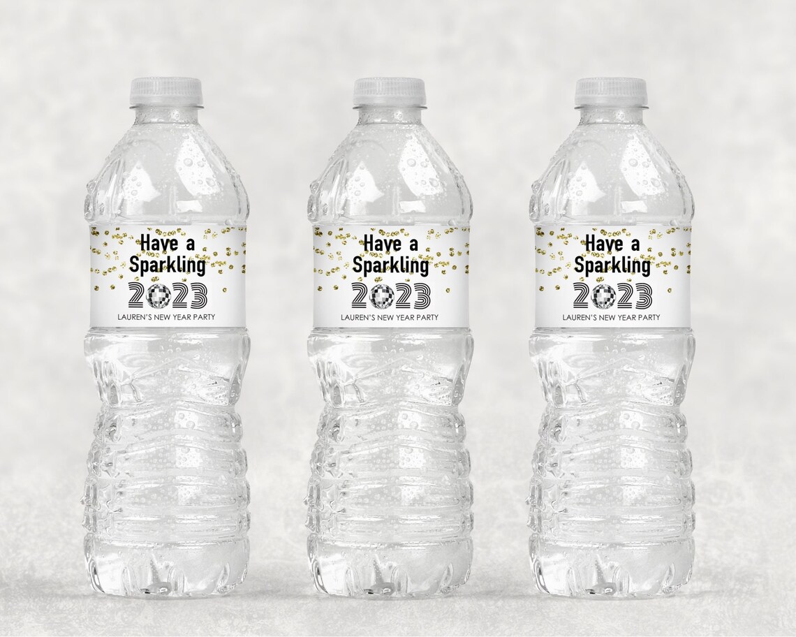 New Years Water Bottle Labels New Years Eve Water Bottle - Etsy