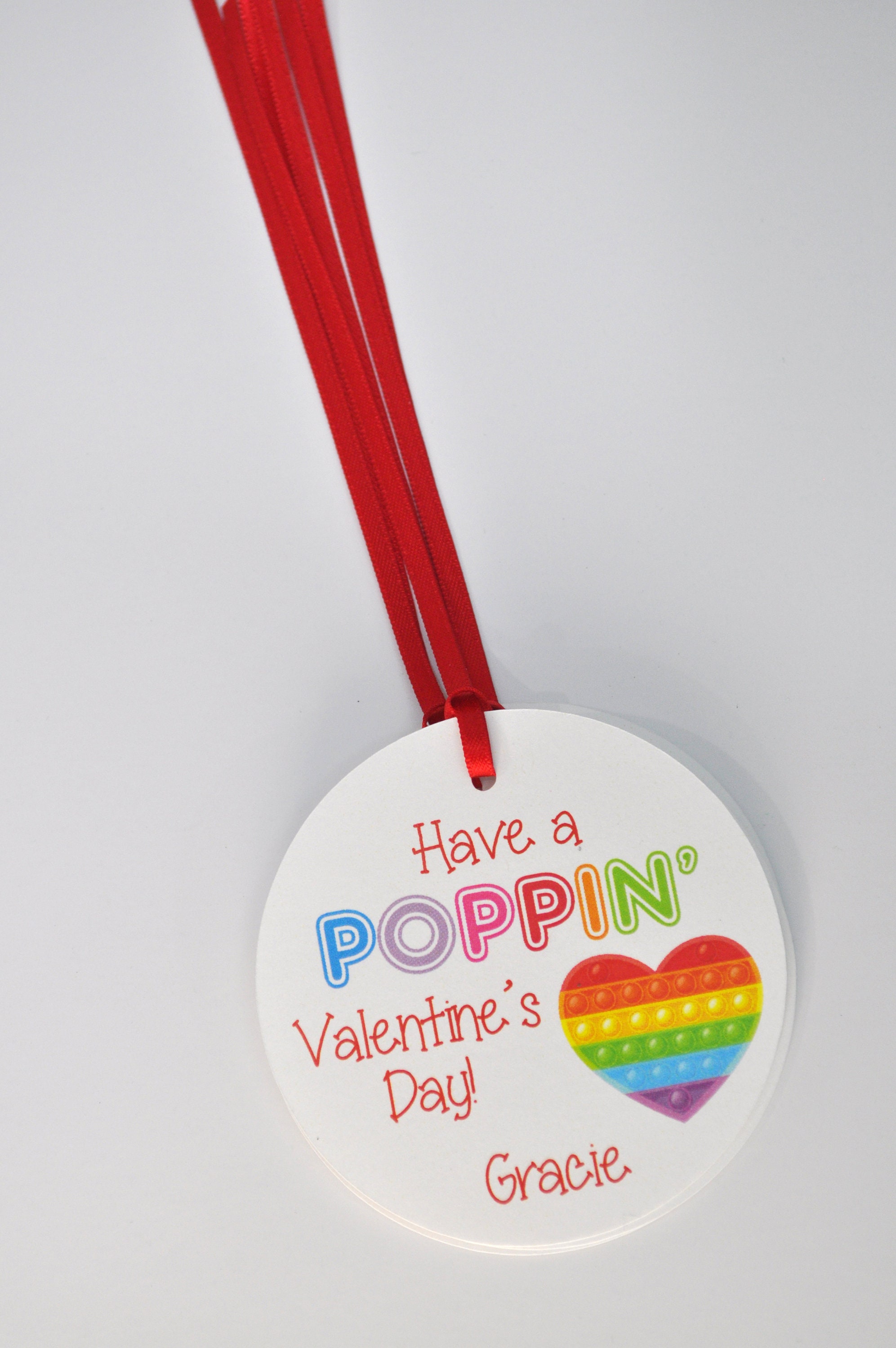 Pop It Valentine Tags Kids School Valentines Day Pop It Tags | Etsy
